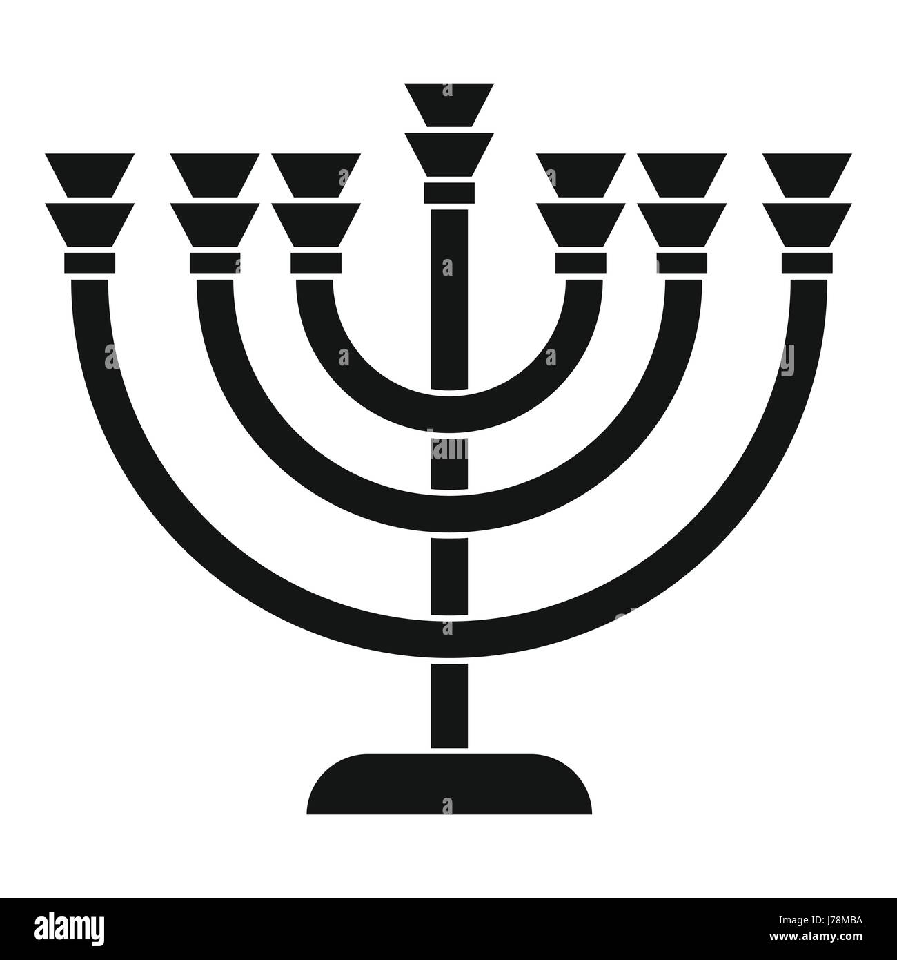 Menorah icon in simple style on a white background vector illustration ...