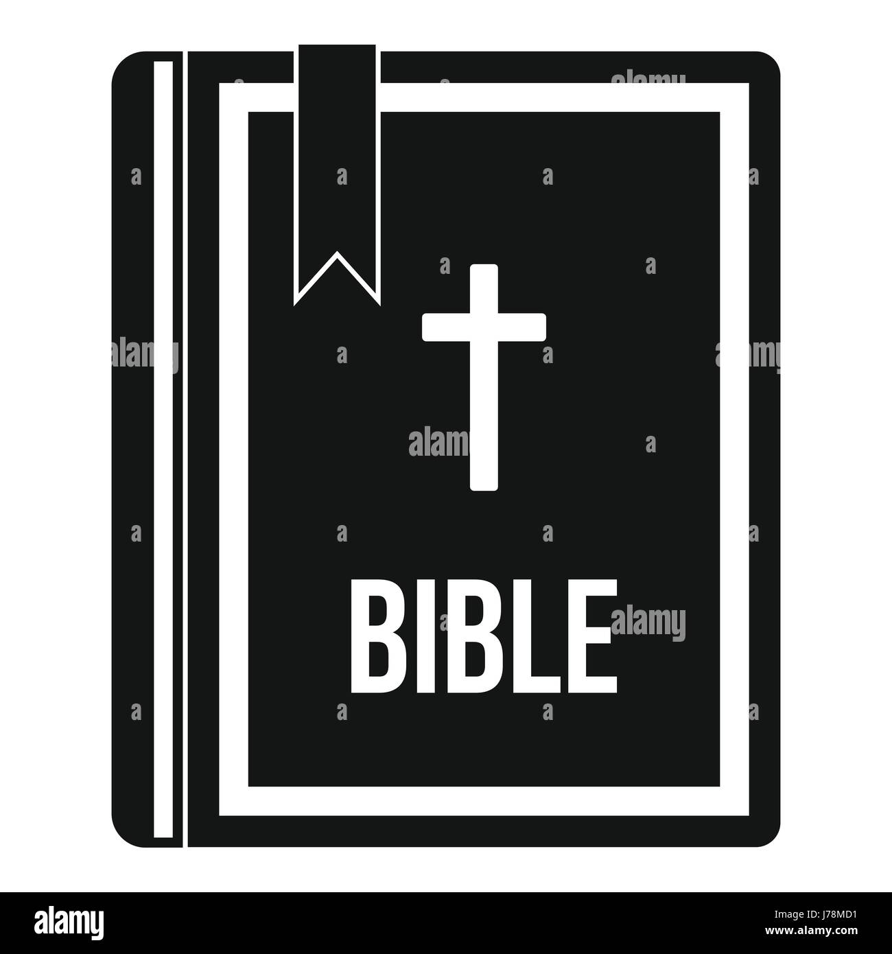 Bible icon in simple style on a white background vector illustration ...