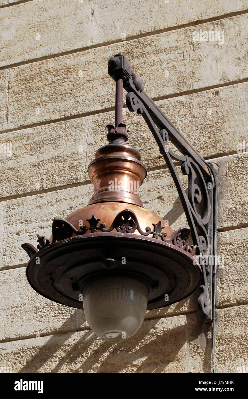 wall electric ornate bulb lightbulb style of construction architecture ...