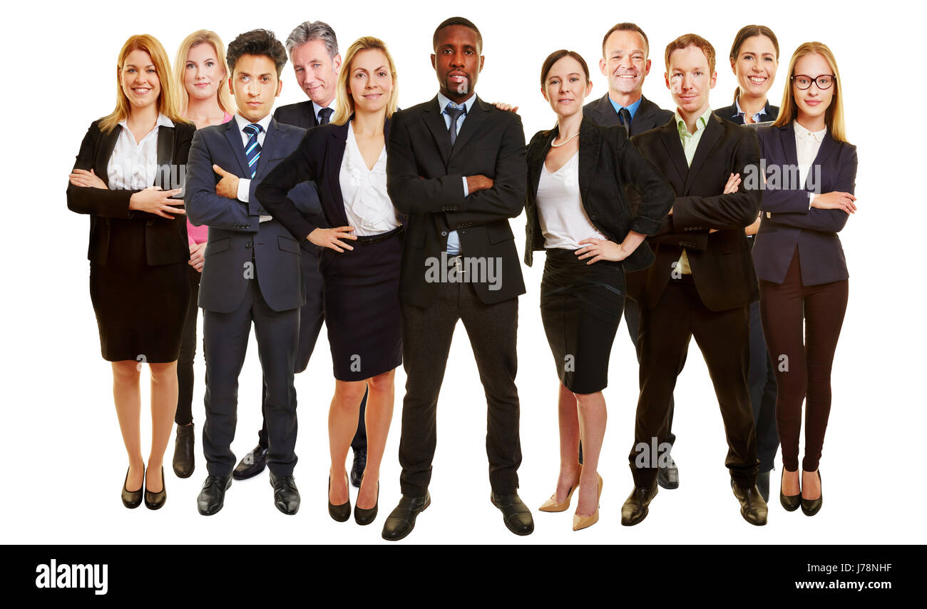 Group of many business consultants as team together in teamwork Stock ...