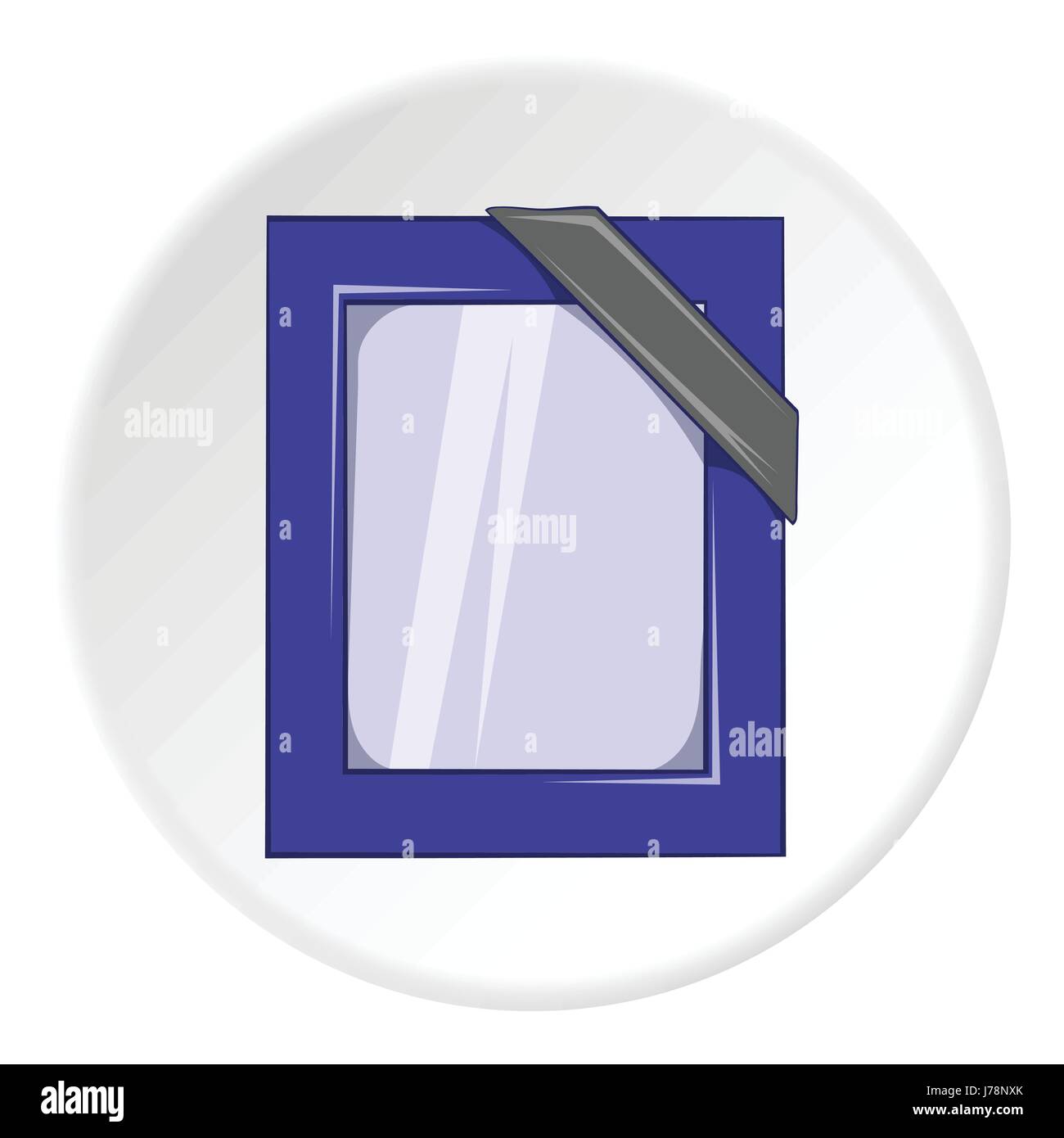 Photos of deceased with ribbon icon in cartoon style isolated on white ...