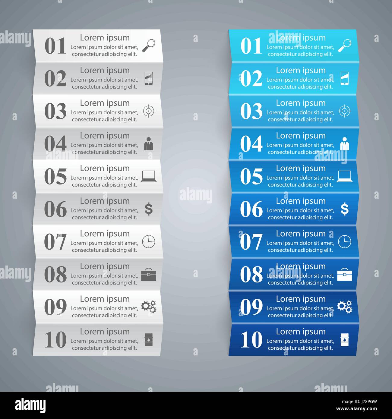 Infographic design. List of 10 items Stock Vector Image & Art - Alamy