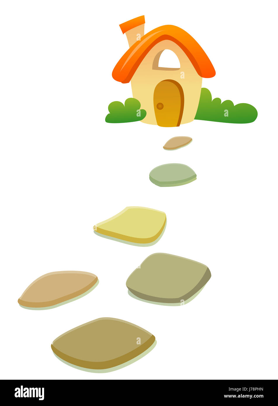 Road up cartoon background Cut Out Stock Images & Pictures - Alamy