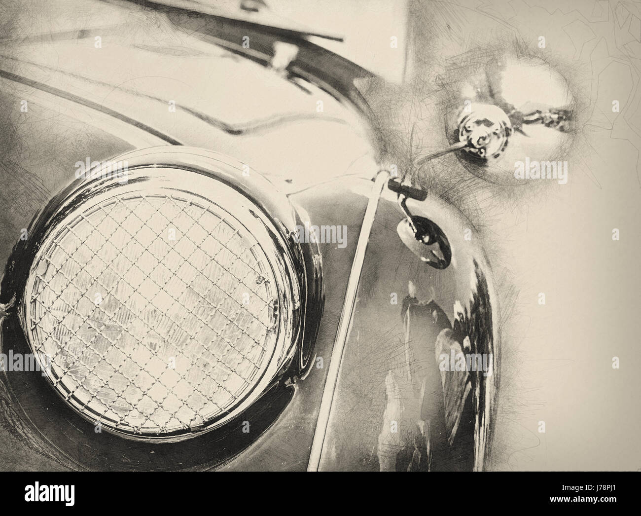 Headlight drawing High Resolution Stock Photography and Images - Alamy