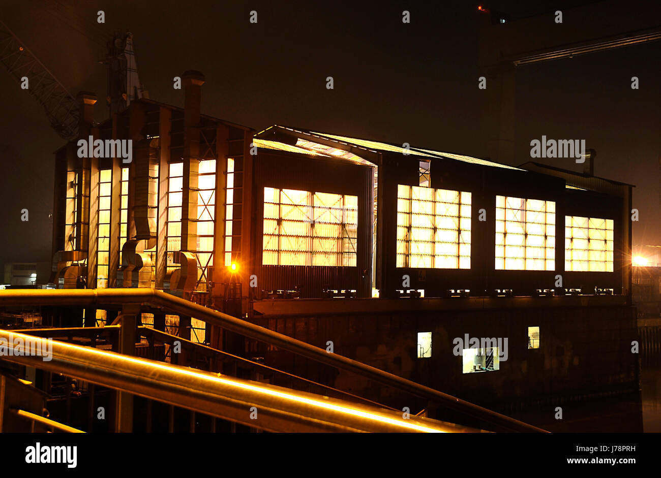 industry night photograph dockyard night shift night work shipyard work ...