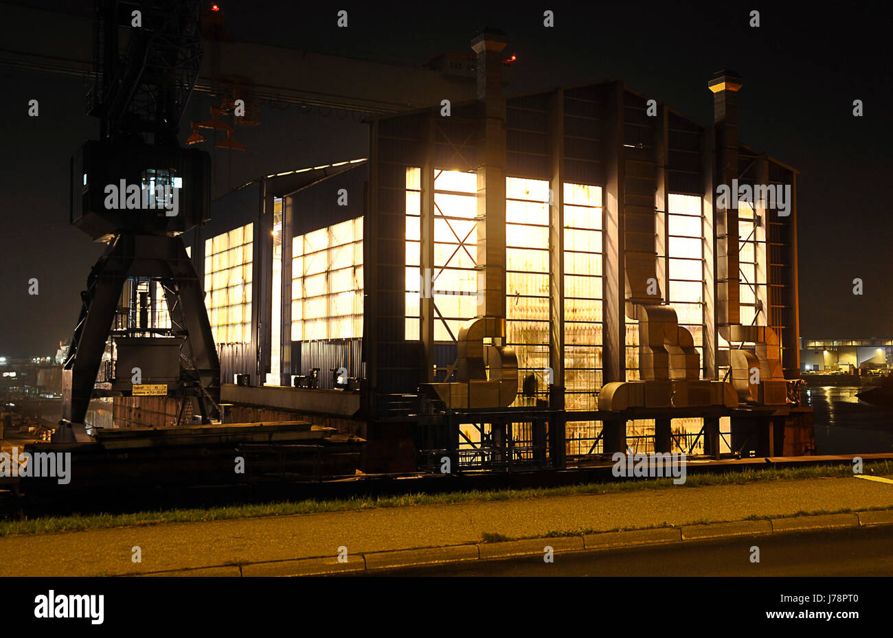 industry night photograph dockyard night shift night work shipyard work ...