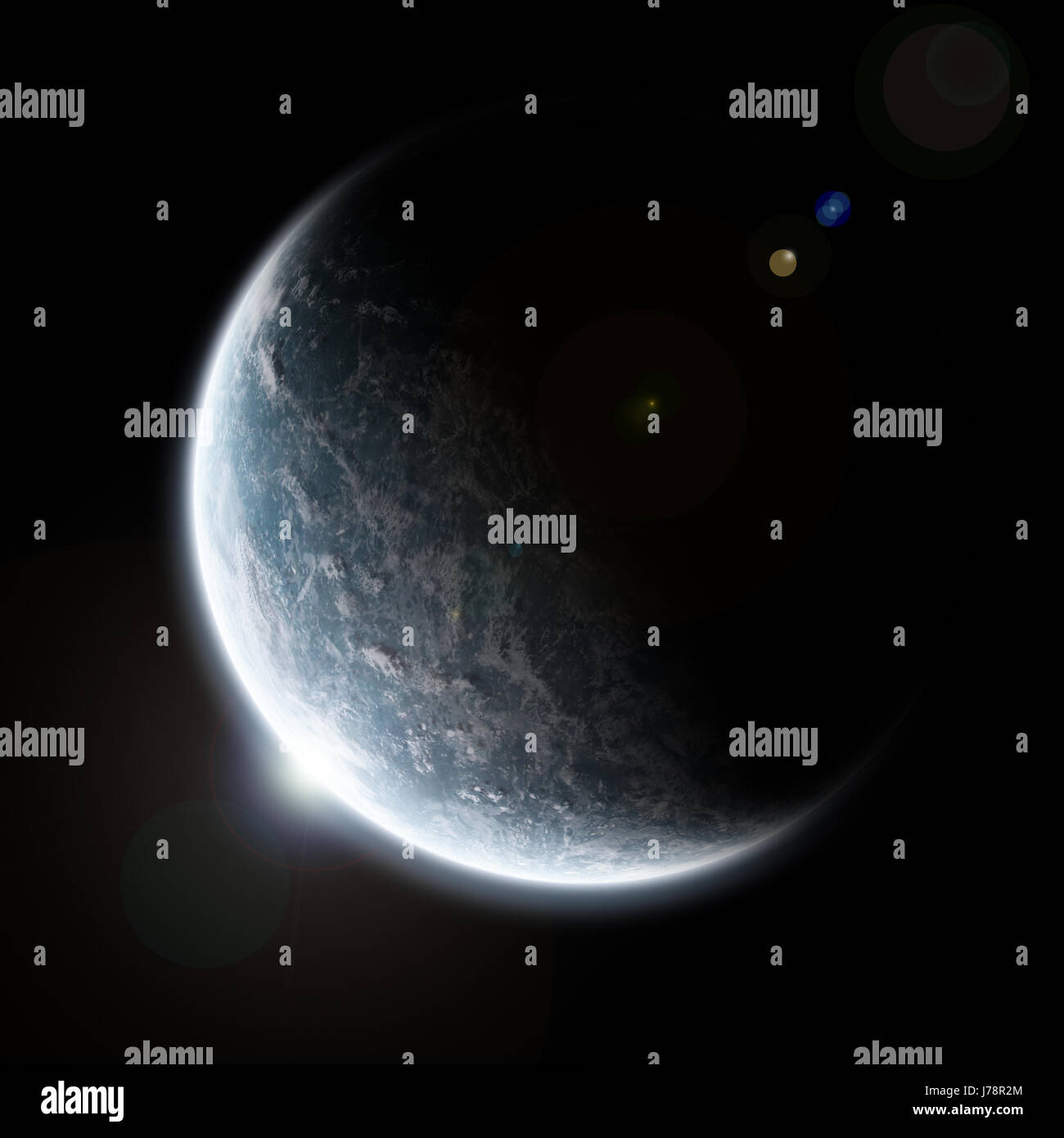 blue space sunrise globe planet earth world apocalypse universe science ...