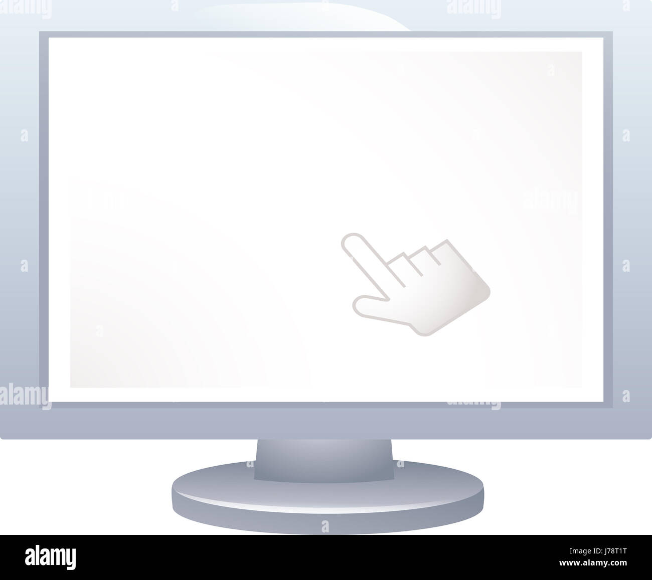 screen technology computers computer hand blue isolated model design ...