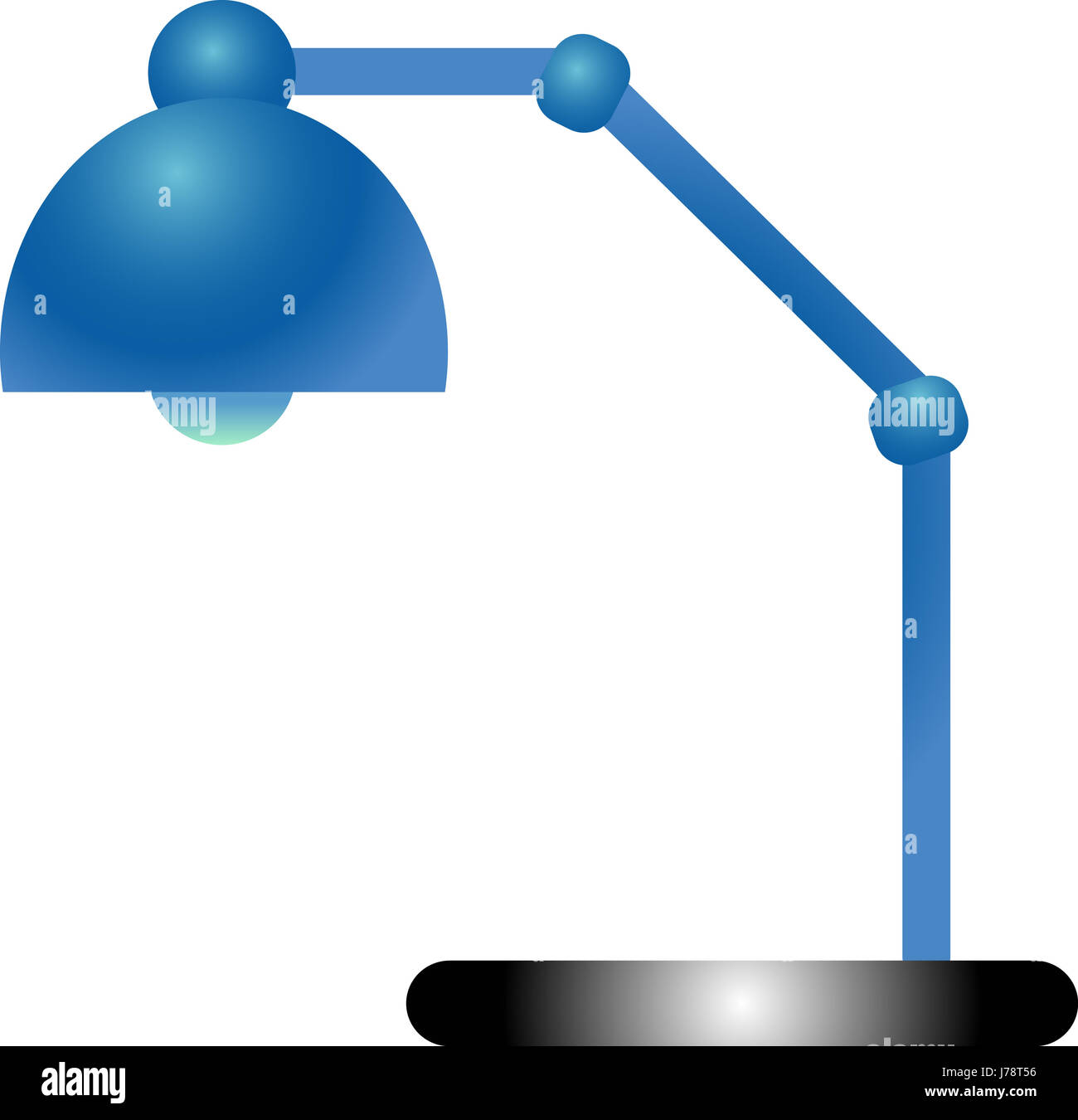 blue desk illustration shiner light lamp luminary light office desk ...