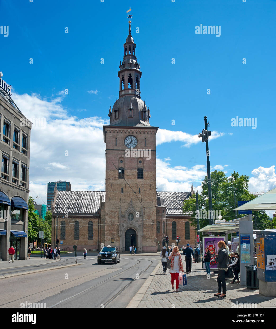 Oslo Cathedral Spire, Norway Stock Photo - Alamy