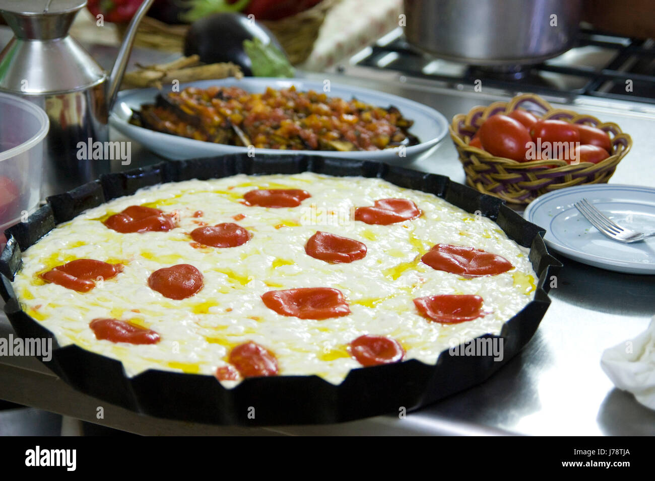 pan raw bake cake pan raw bake cake pizza bread dough bakery italian ...