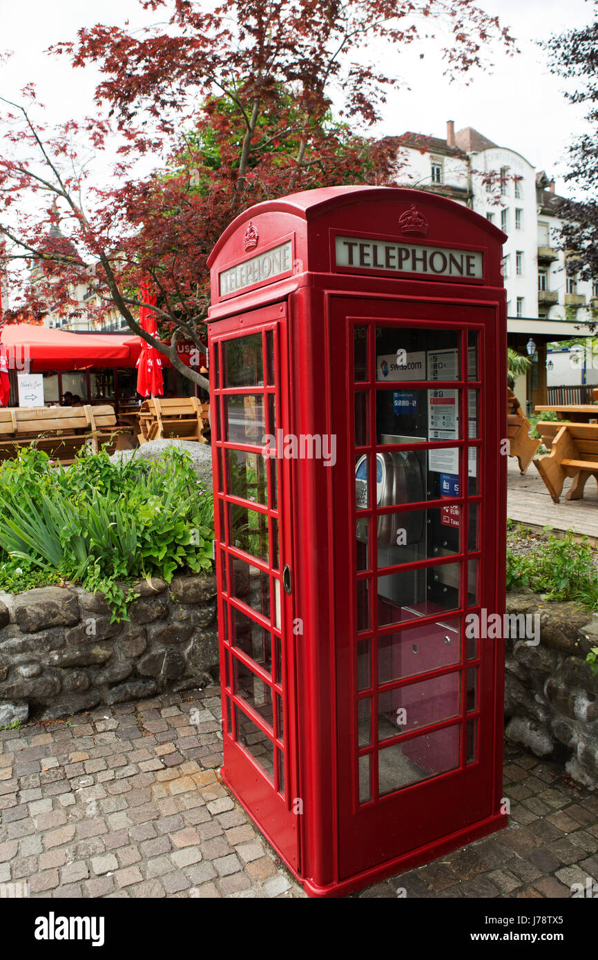 Swiss telephone box hi-res stock photography and images - Alamy