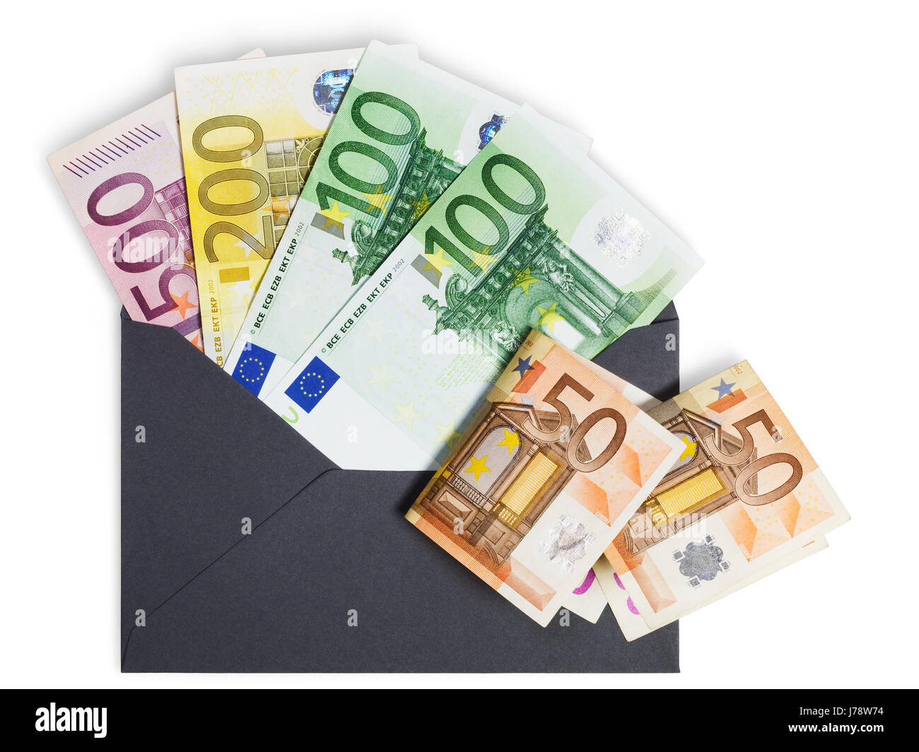 object isolated blank european caucasian euro bank note envelope ...