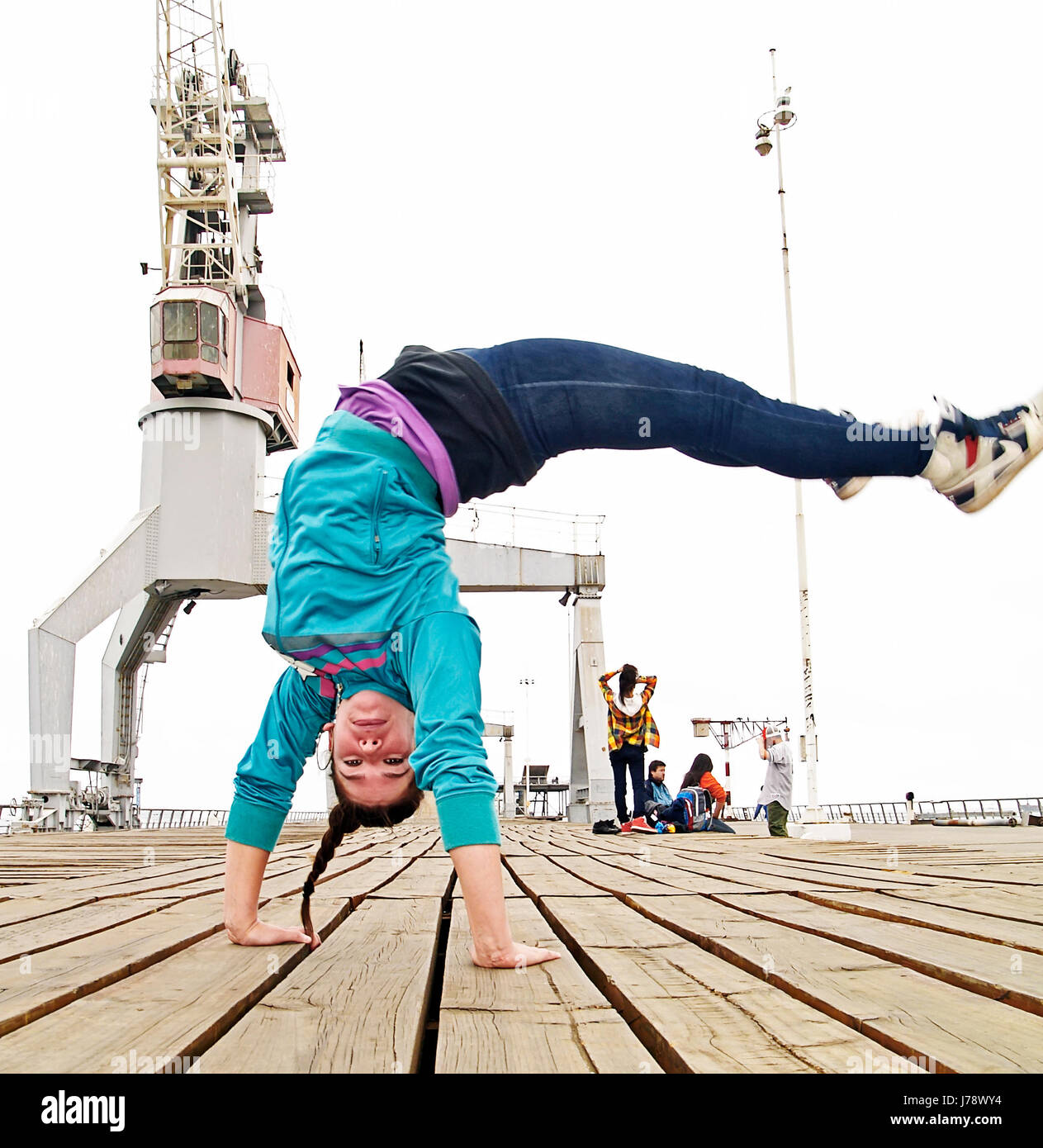 lifestyle portrait spring bouncing bounces hop skipping frisks jumping ...