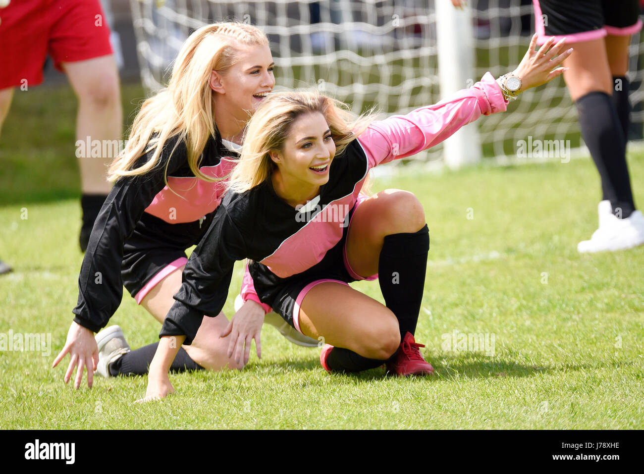 Celebrities playing in a charity football game for Jayla Agbonlahor in ...