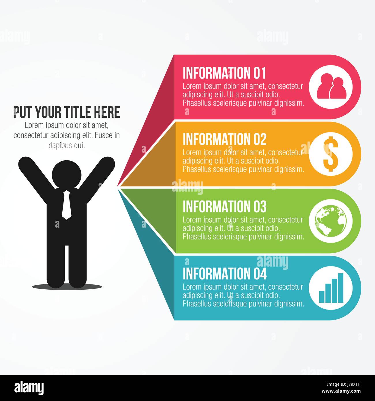 Colorful Success Businessman Infographic Stock Vector Image & Art - Alamy