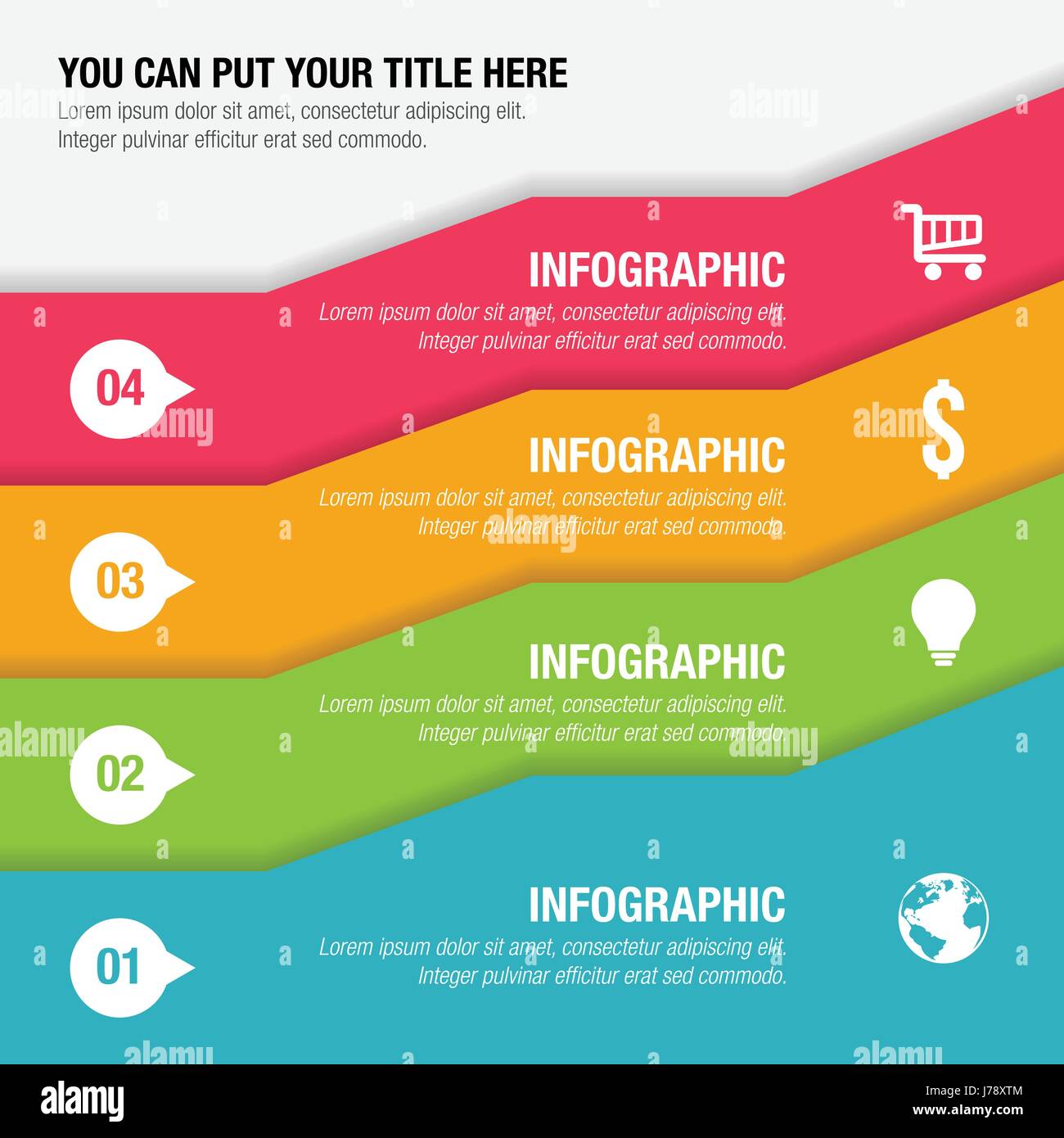 Colorful Wave Graph Infographic Stock Vector Image & Art - Alamy