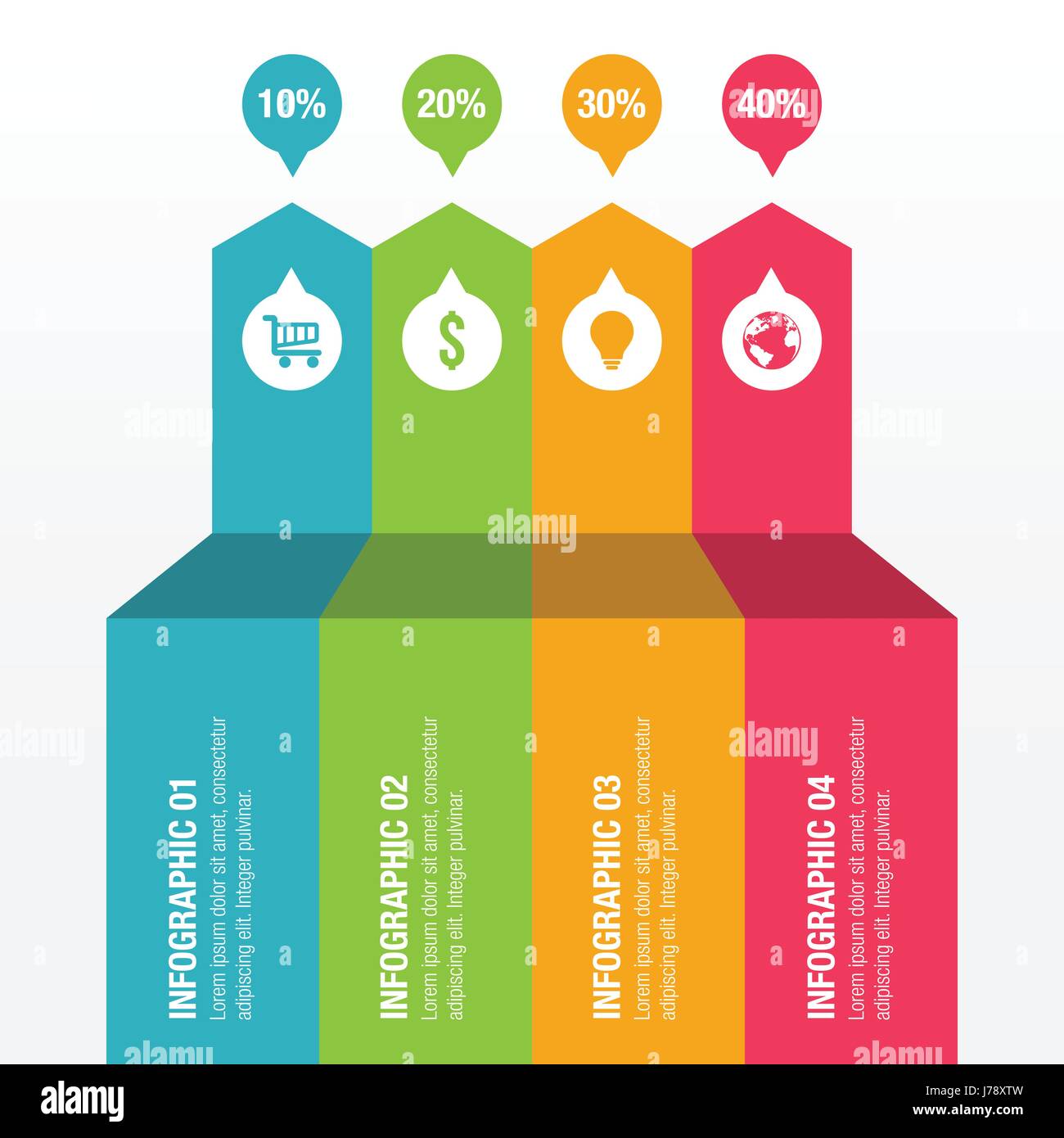 Vertical Colorful Infographic Template Stock Vector Image & Art - Alamy