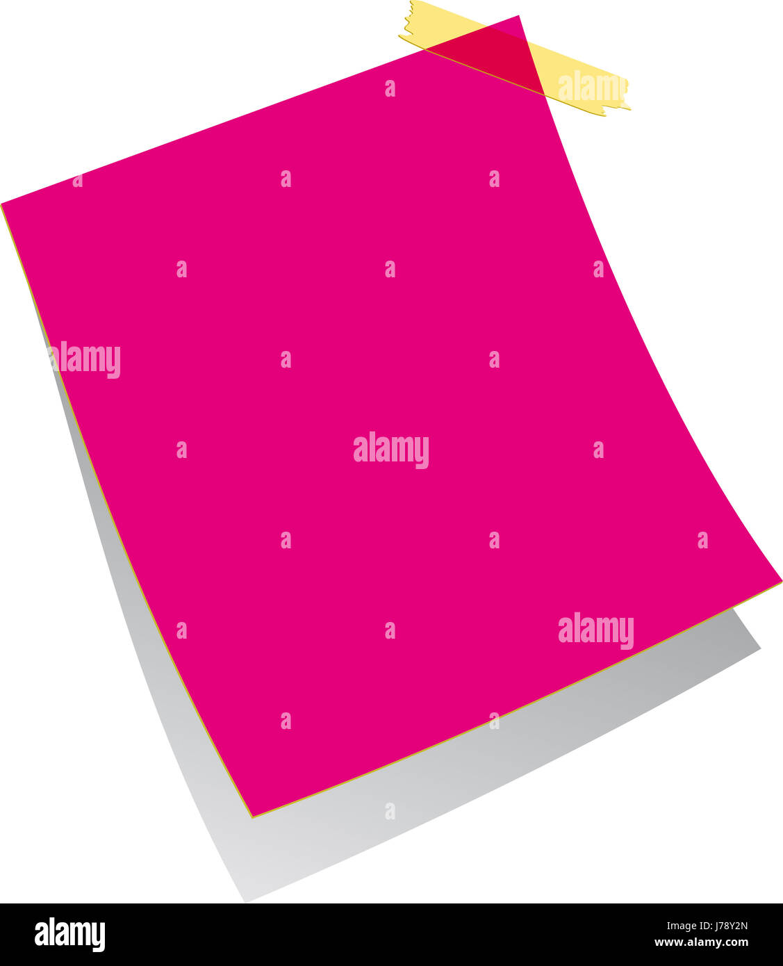 office colour illustration color pink note memo write wrote writing ...