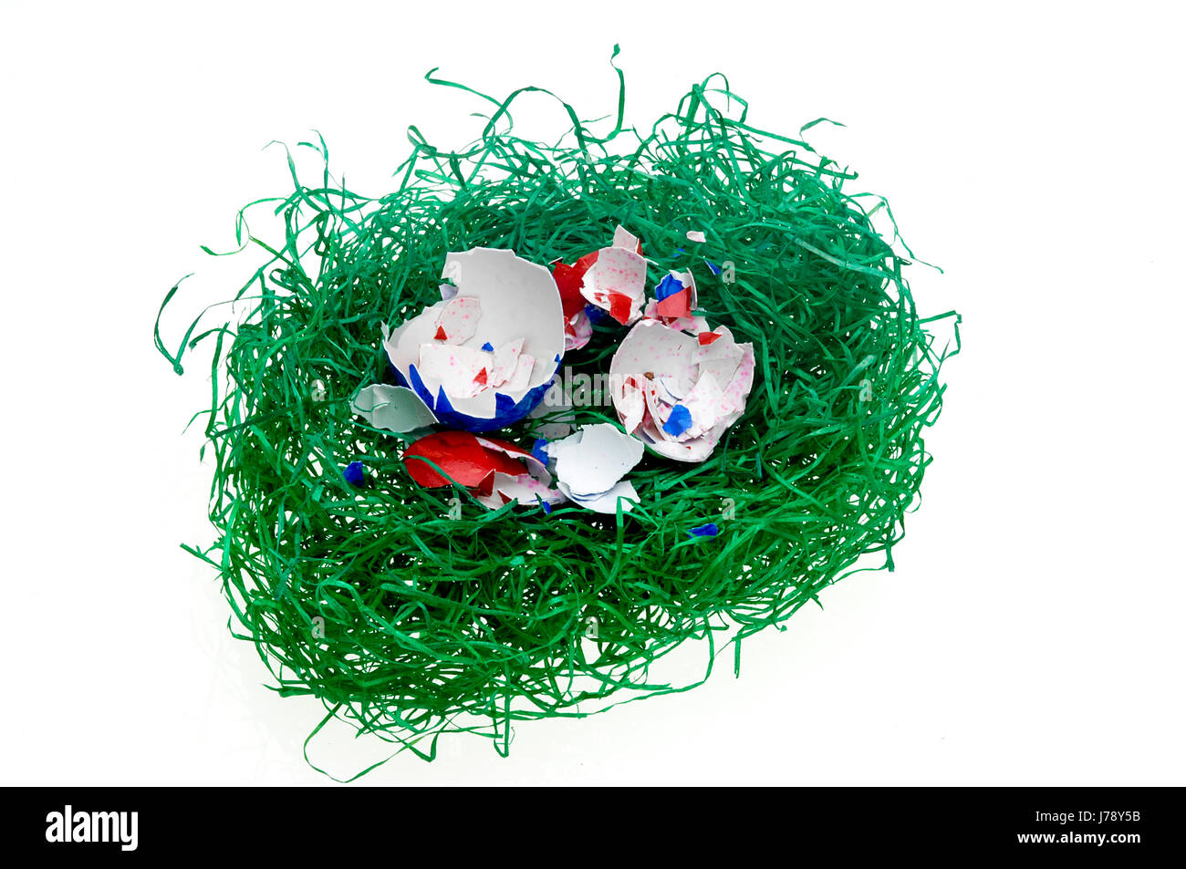 easter nest with egg shells Stock Photo - Alamy