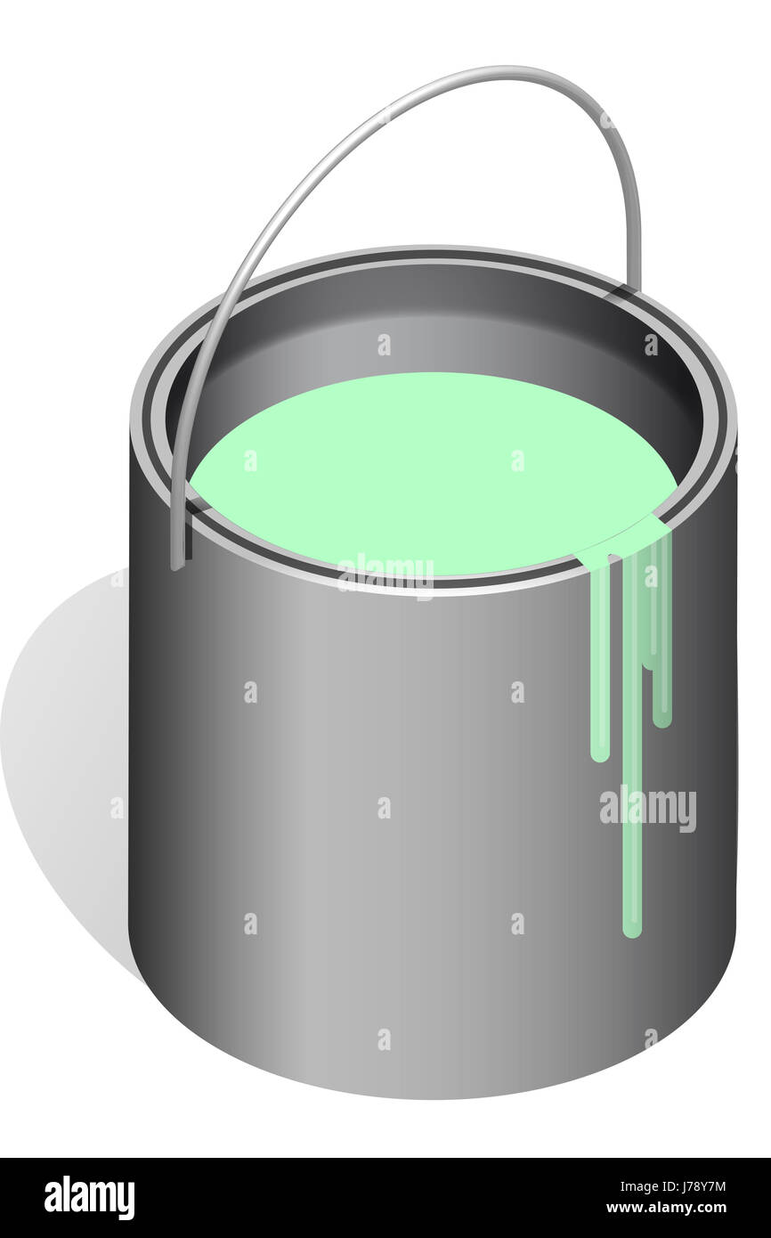 colour painting illustration paint pot art isolated colour painting ...