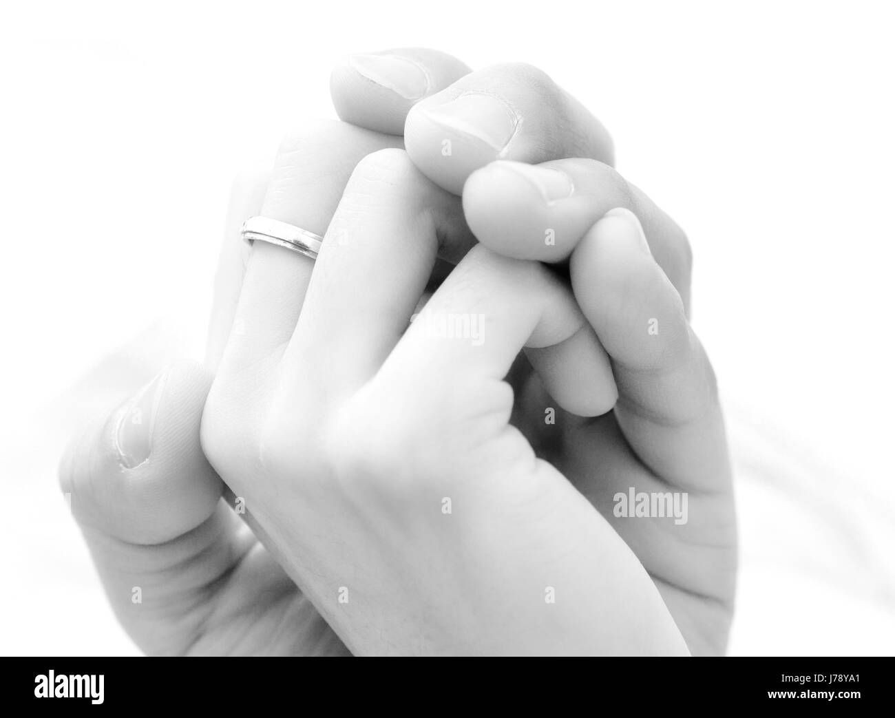 Man holding teen girls hand Black and White Stock Photos & Images - Alamy