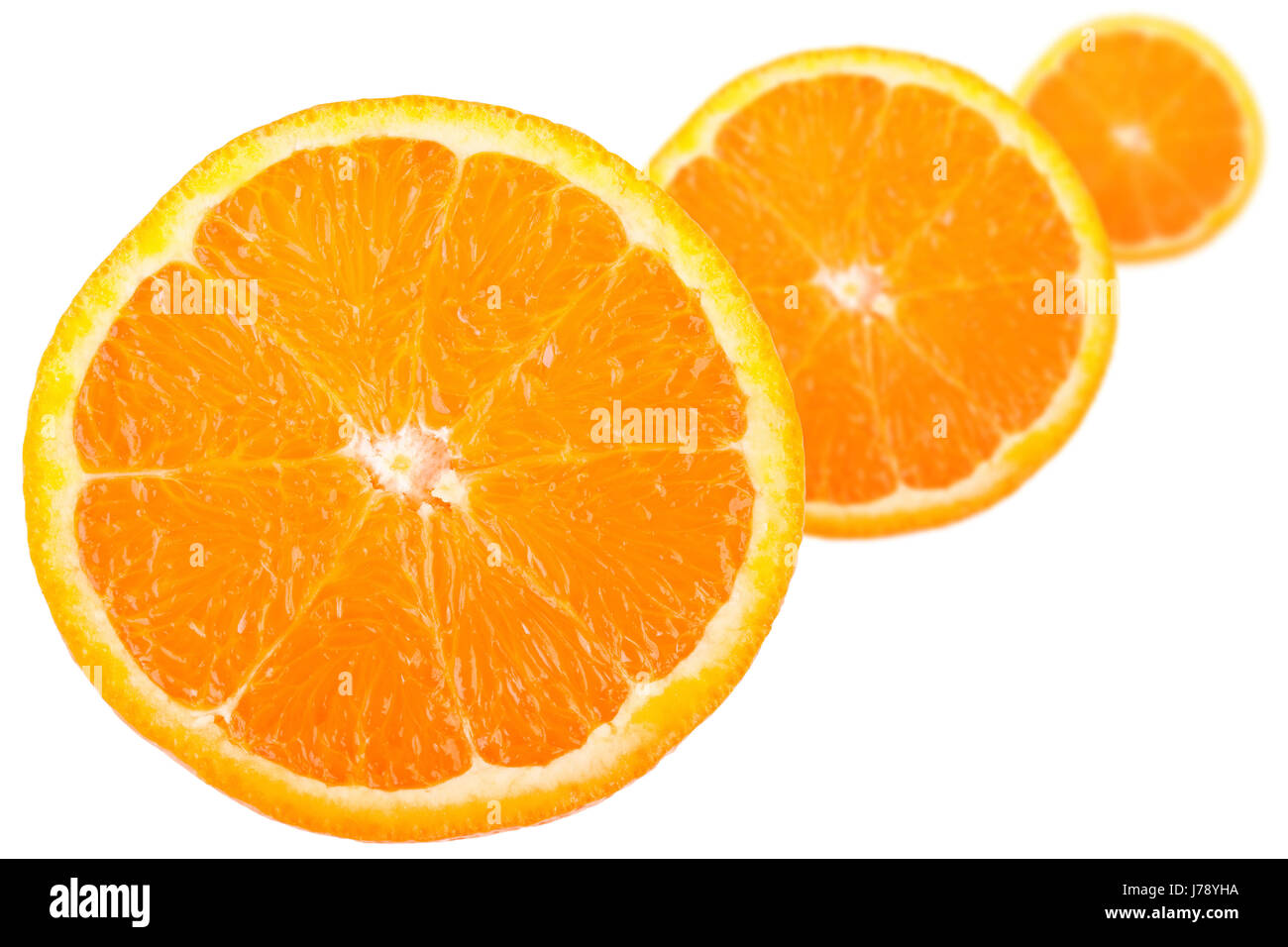 orange isolated fruit multiple slice health sweet isolated ripe taste ...