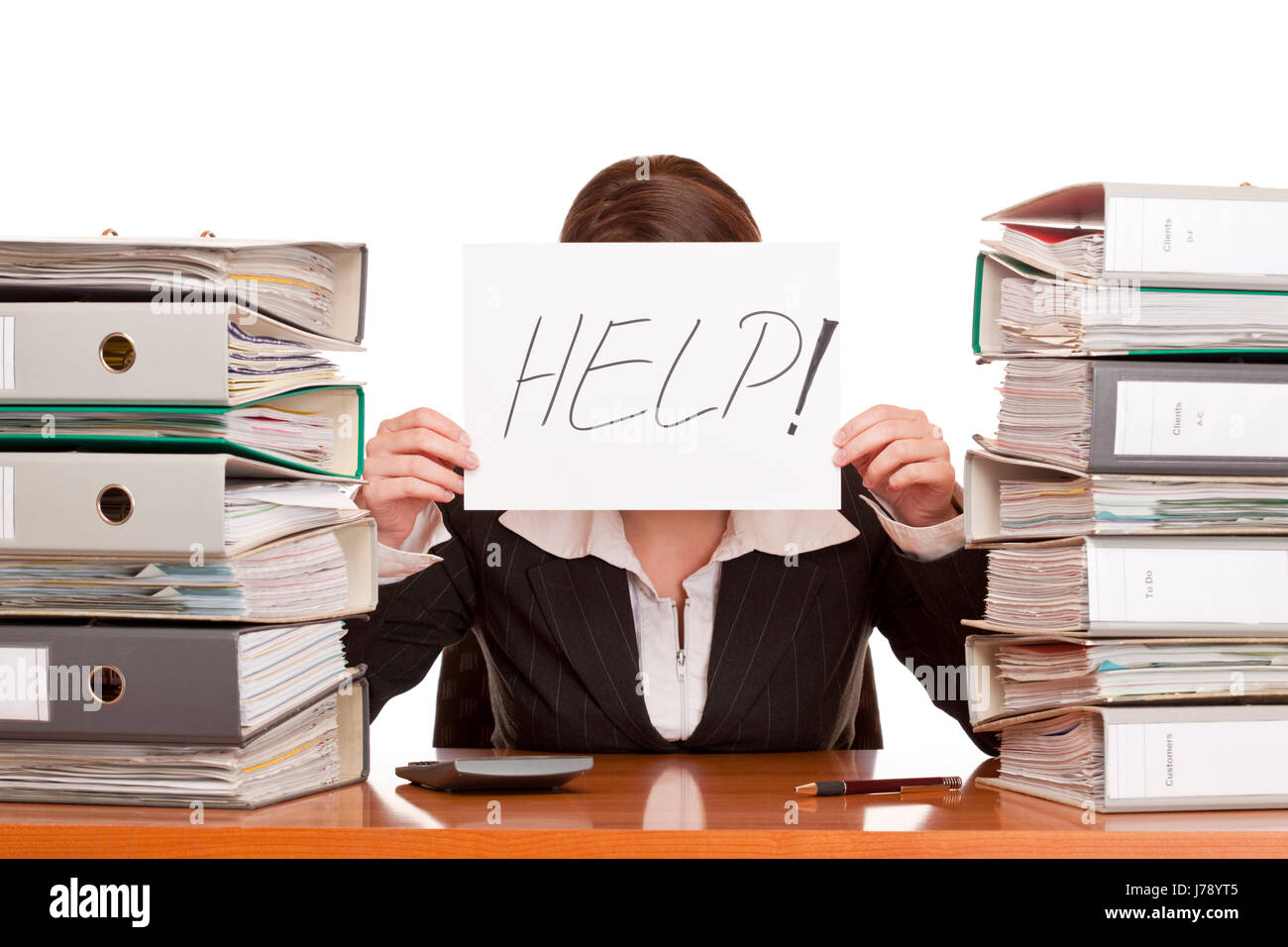 employees in office needs help Stock Photo - Alamy