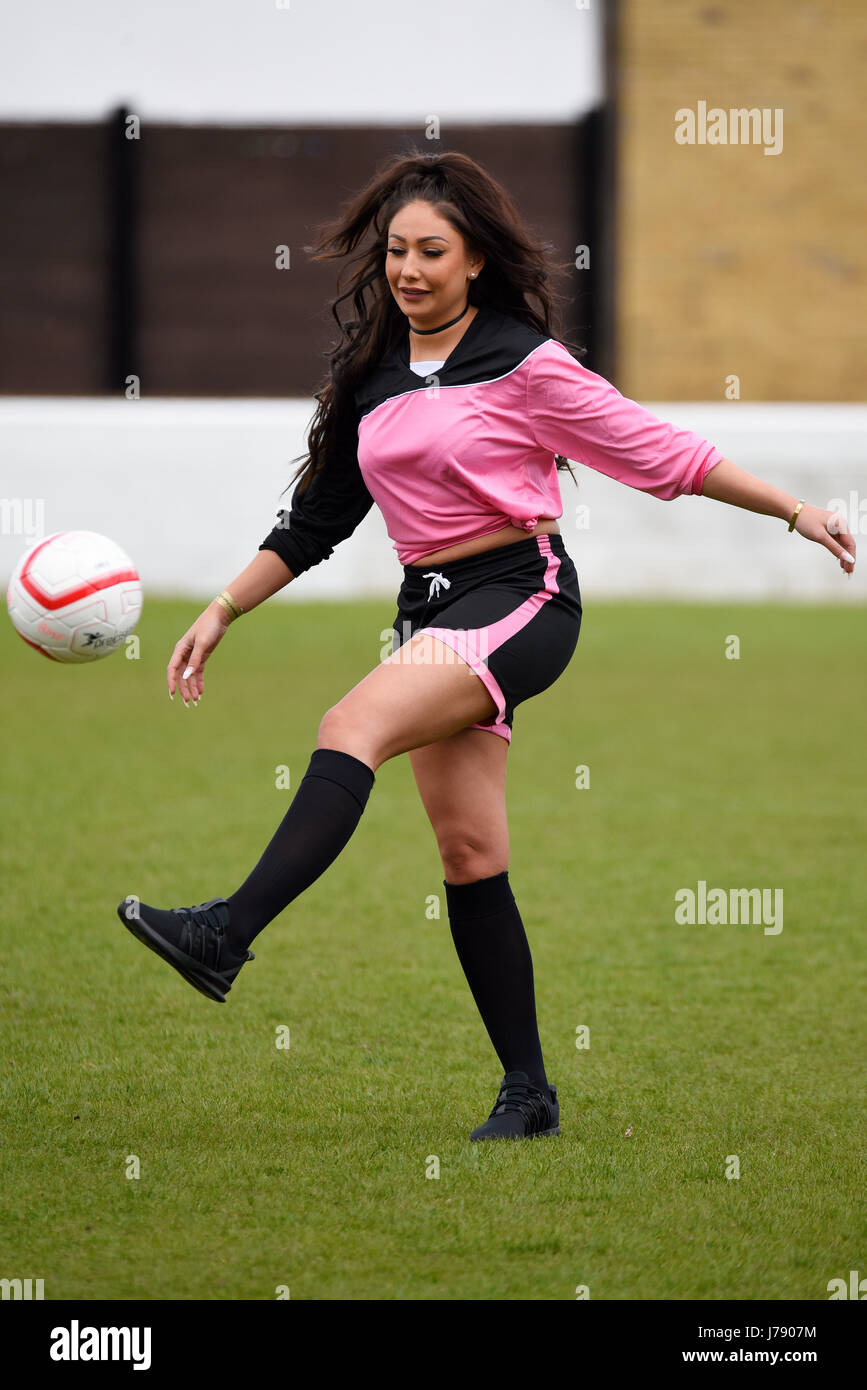 Nina Roberts (MTV) playing in a charity football game for Jayla ...