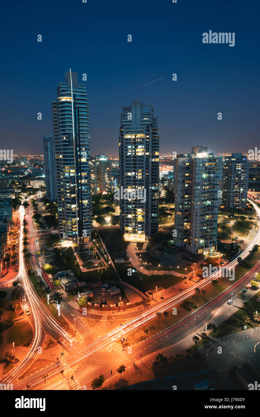 Israeli City Lights Stock Photo - Alamy