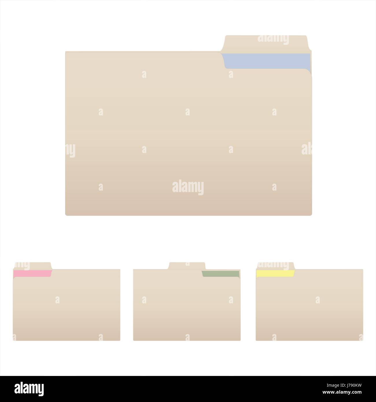 isolated illustration file filing vector folder tan blue object job ...