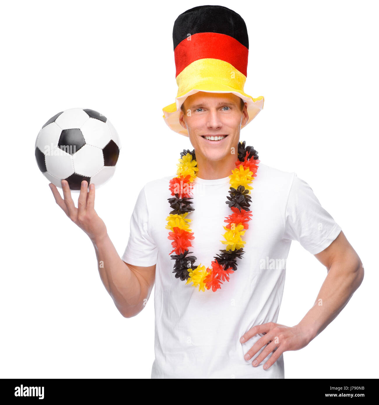 football fan supporter fan sport sports soccer football man laugh ...