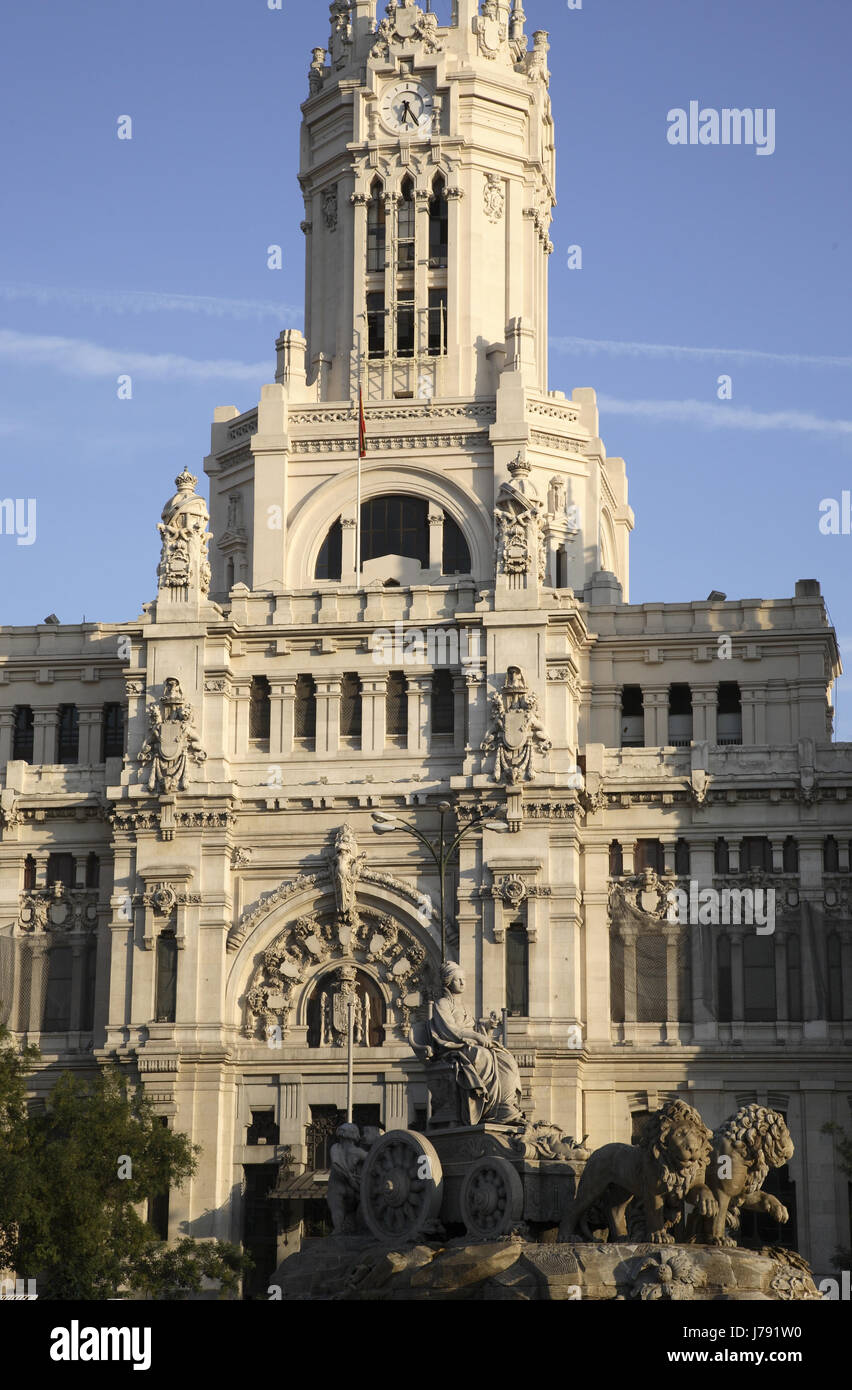 city hall madrid spain landmark building architecture government ...