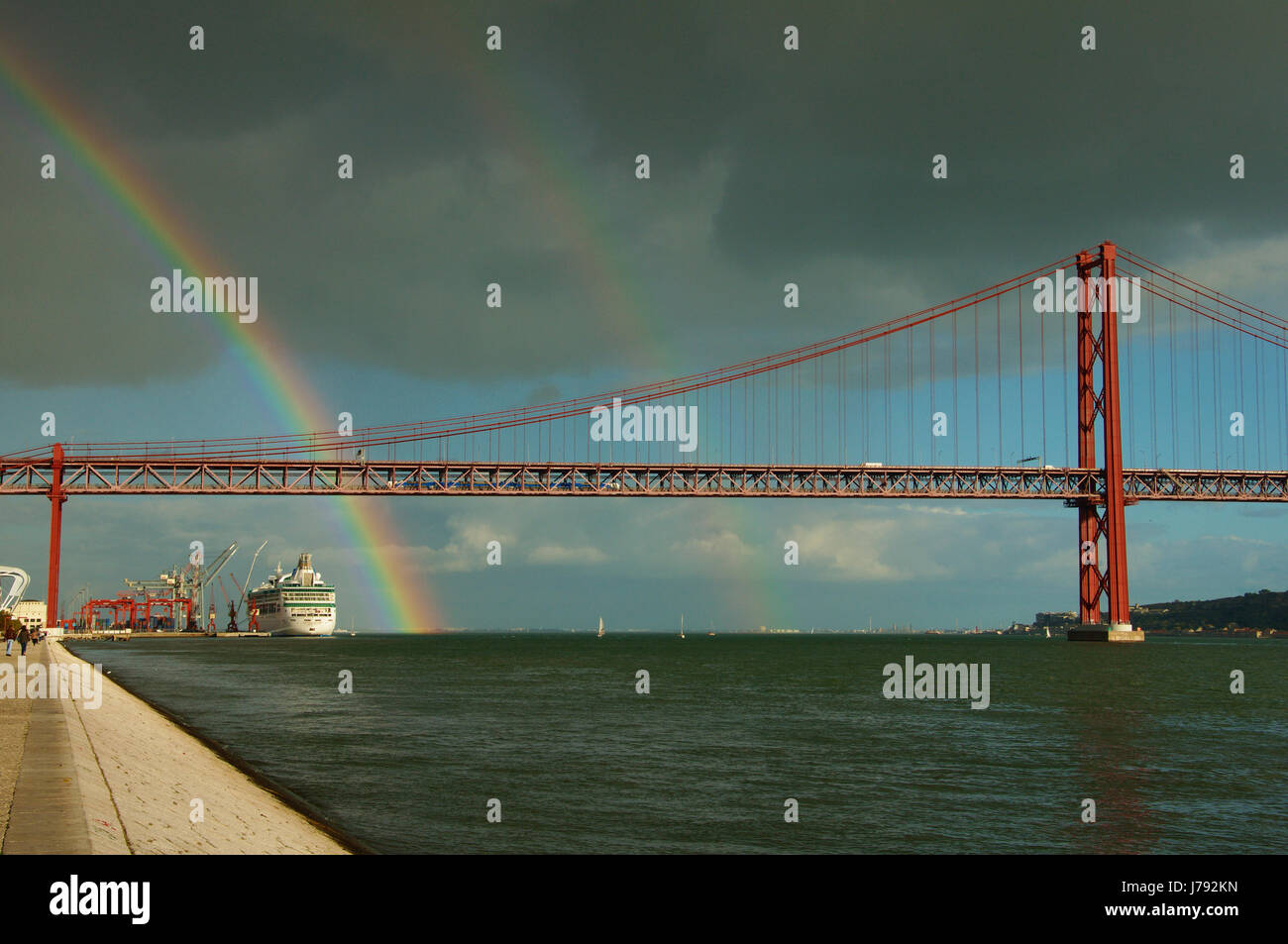 portugal rainbow lisbon landscape scenery countryside nature house ...