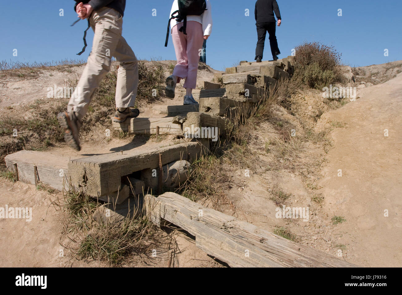 legs stairs steps step outdoor hiking trail blue walk go going walking ...