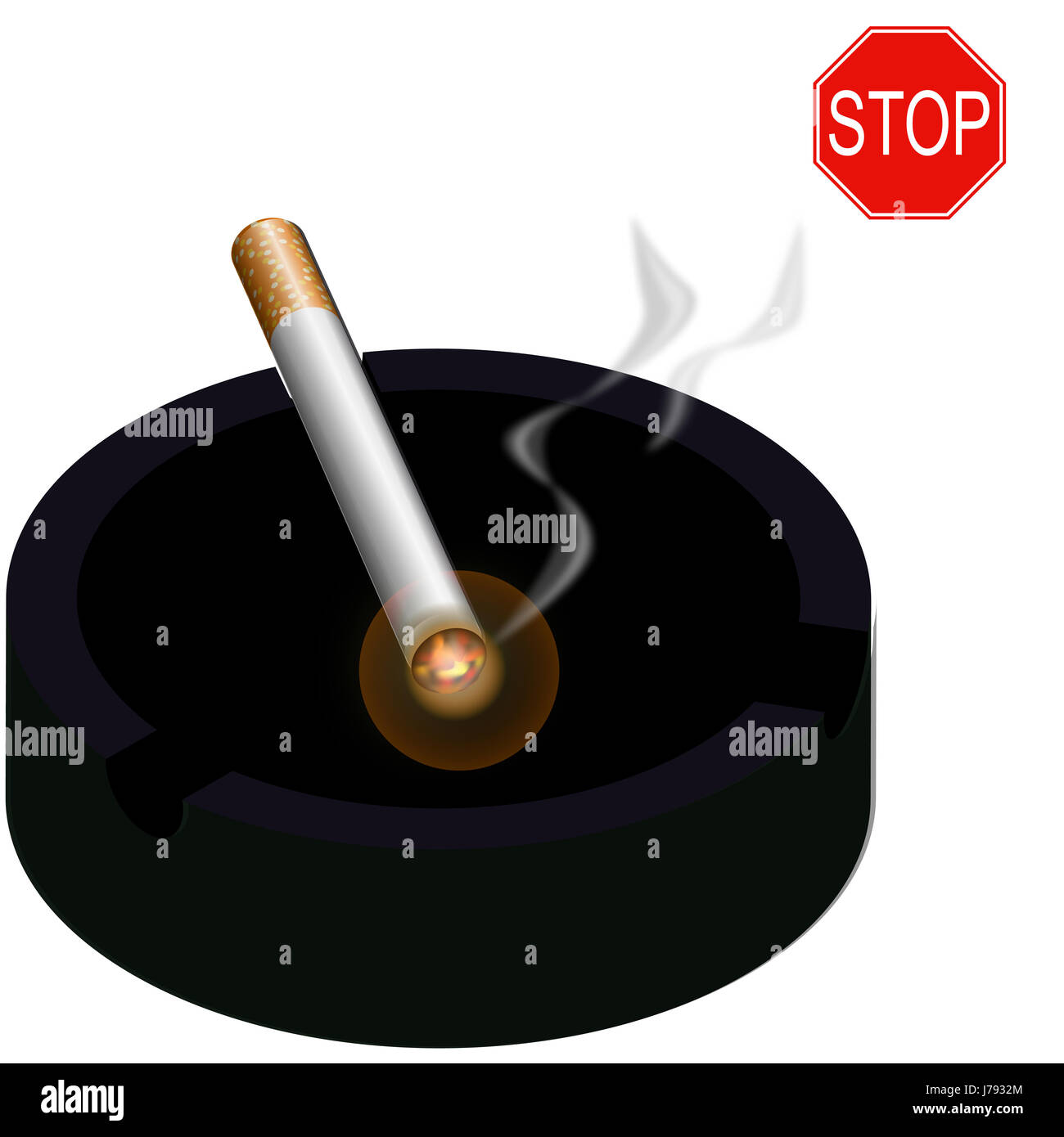 cigarette death illustration stop kill murder stops aborting smoker ...