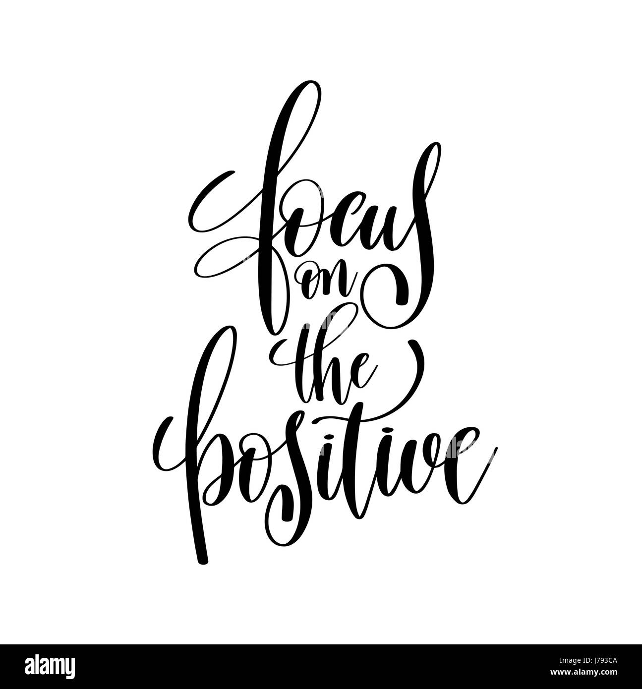 Motivational think positive word Stock Vector Images - Alamy