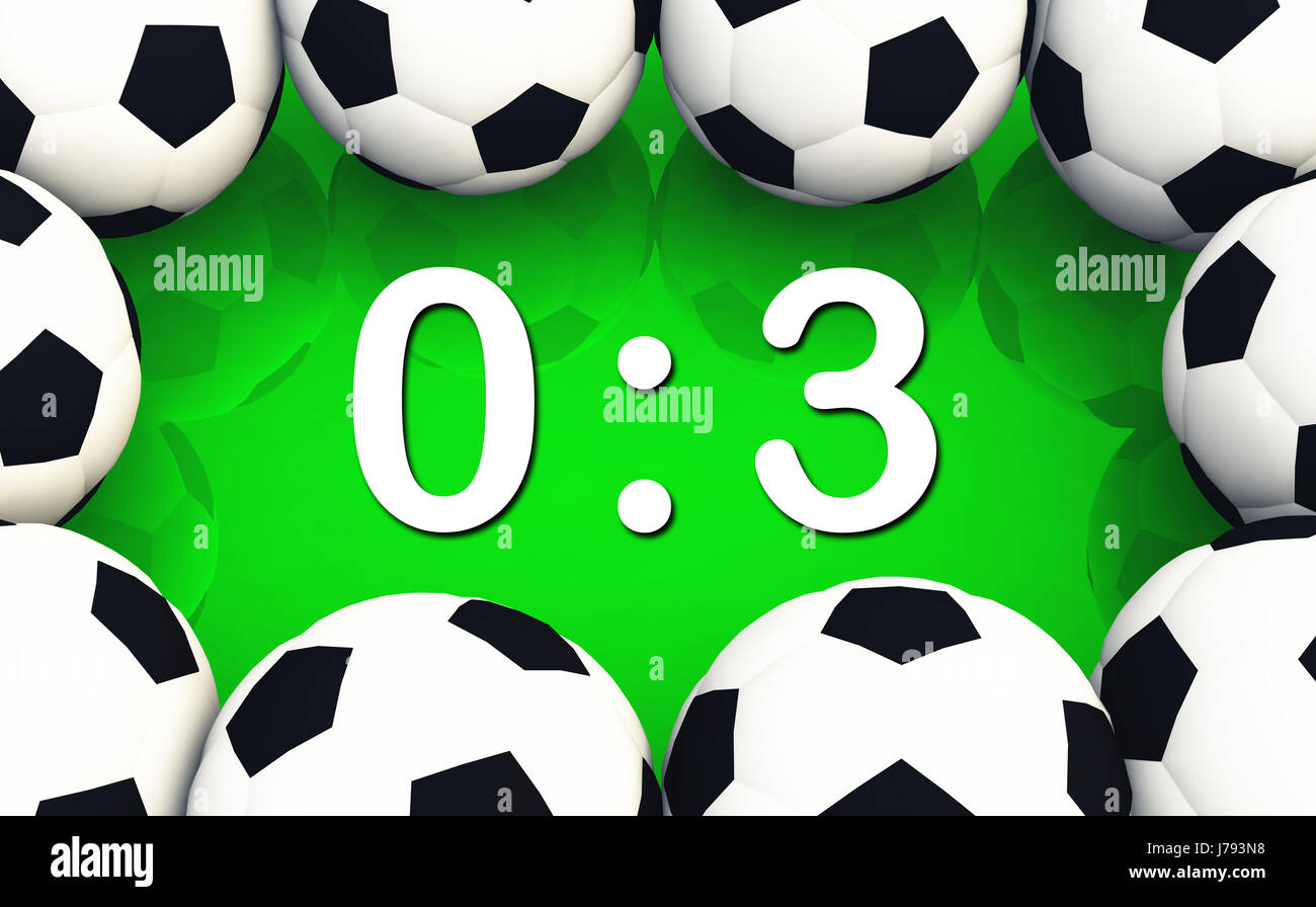 soccer match result 0 to 3 Stock Photo - Alamy