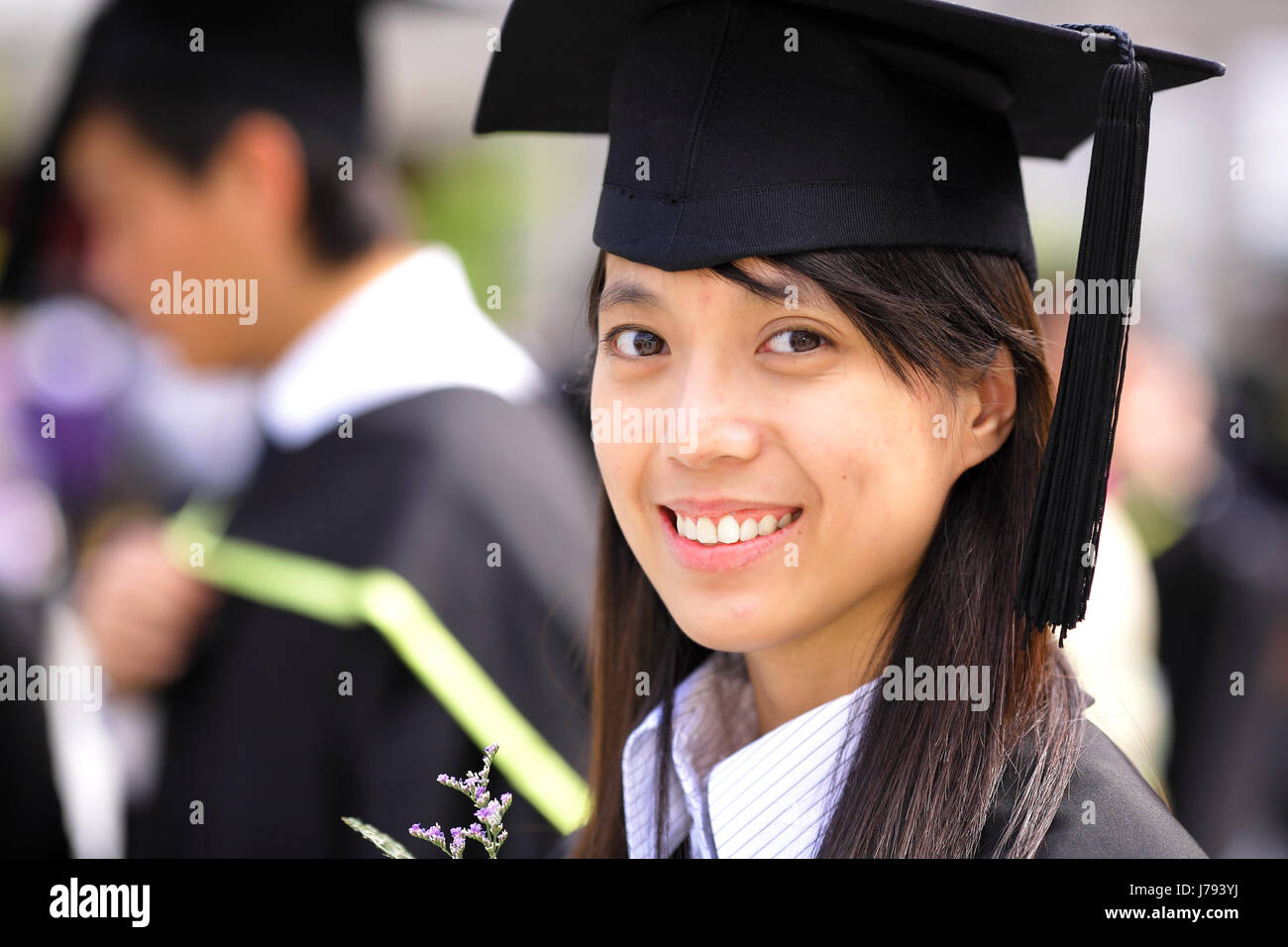 asian student graduation girl girls woman laugh laughs laughing twit ...