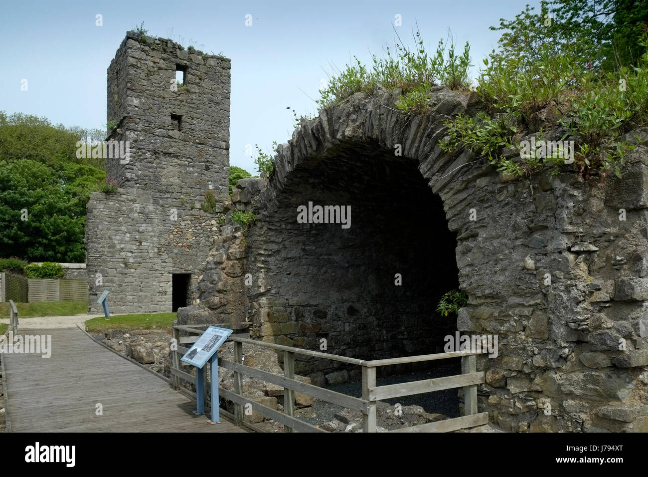 Rushen Abbey ruins at Ballasalla, Isle of Man Stock Photo - Alamy