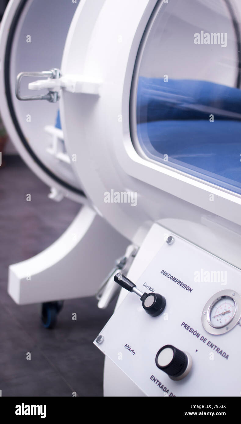 HBOT hyperbaric oxygen therapy tank chamber in hospital clinic to treat ...