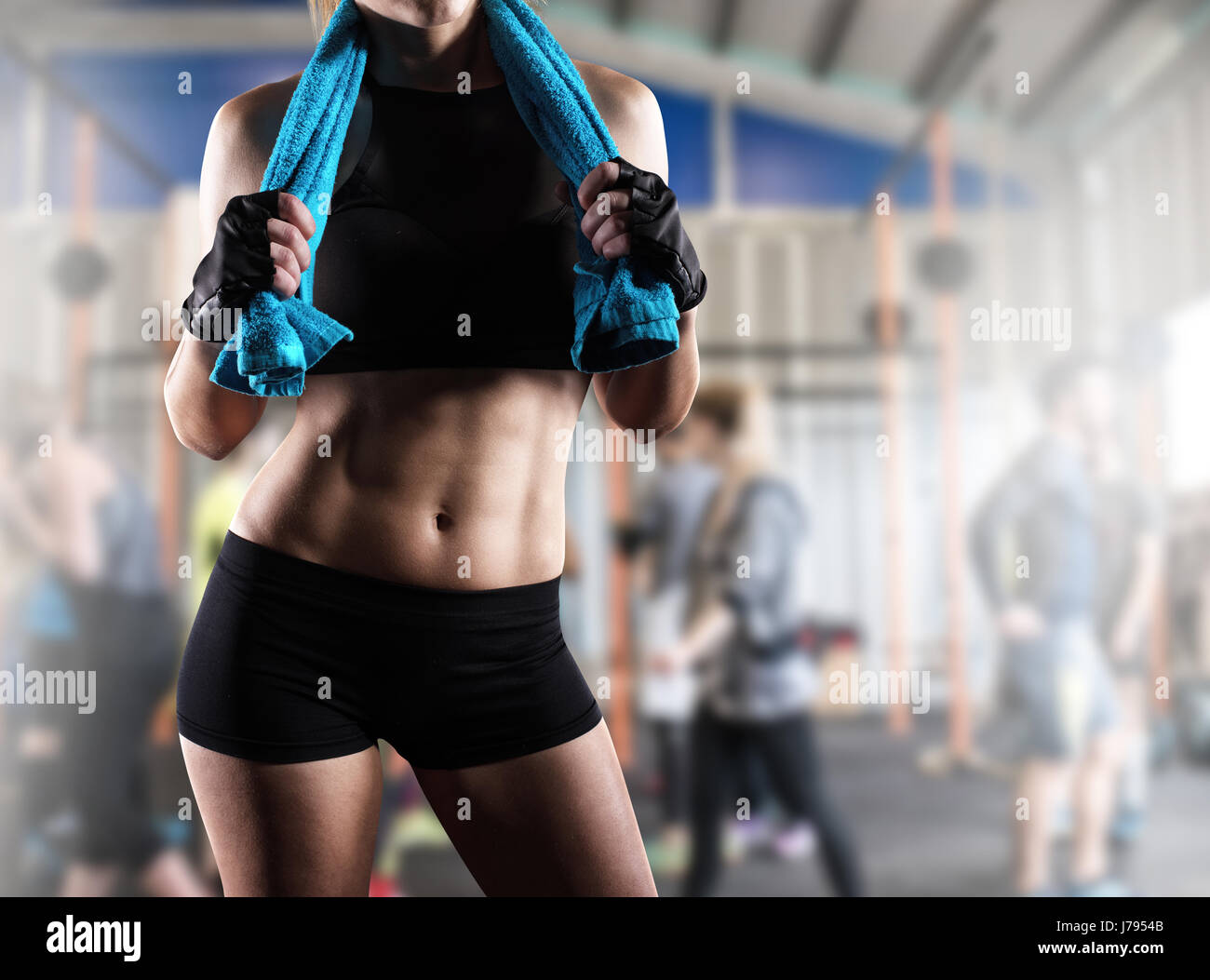 Woman after gym workout Stock Photo - Alamy