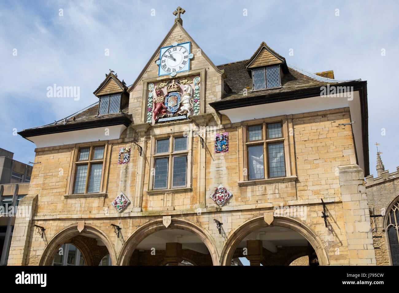A view of the exterior of the Guildhall or also known as Butter Cross ...