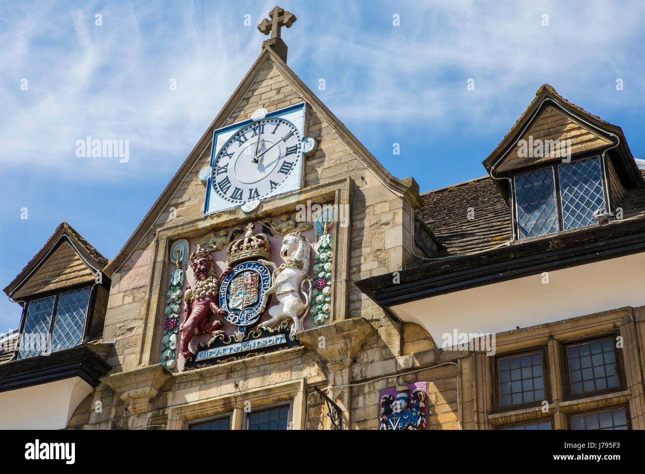 A view of the exterior of the Guildhall or also known as Butter Cross ...