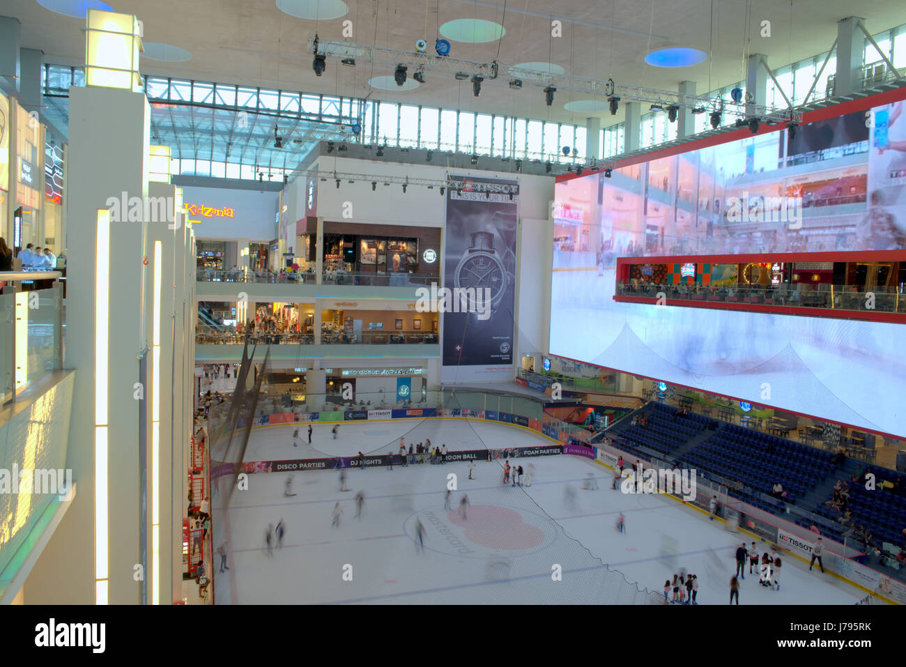 The Ice Rink in the Dubai Mall, Dubai Stock Photo - Alamy