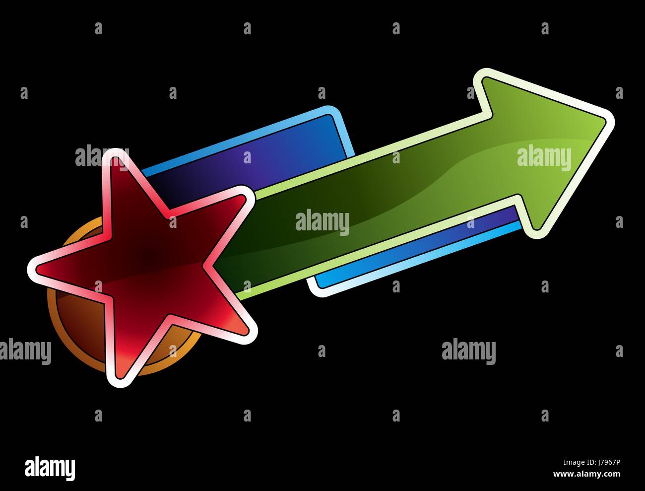 isolated label trend frame arrow star success framework art composition ...