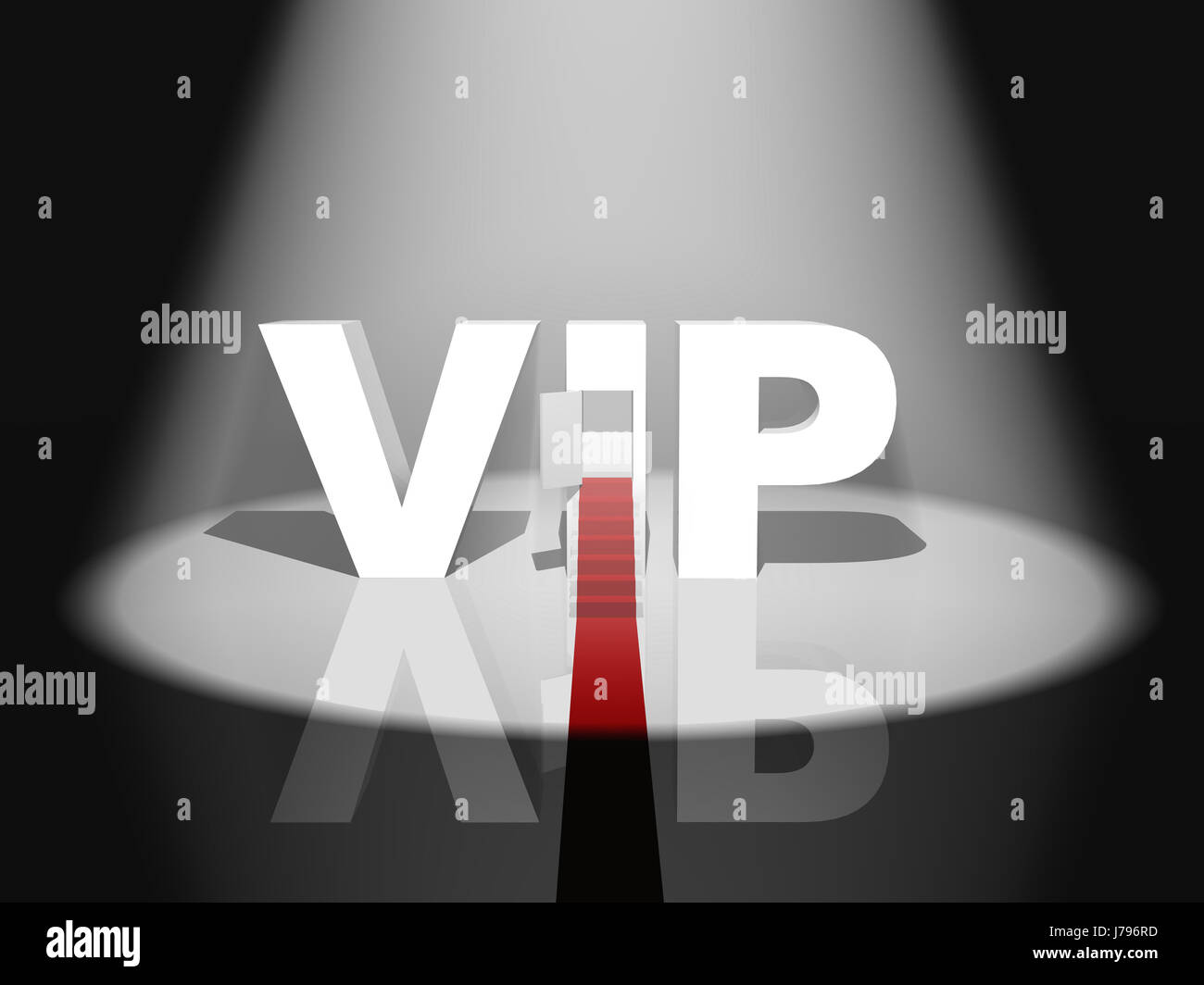 3d vip text with red carpet at night Stock Photo - Alamy