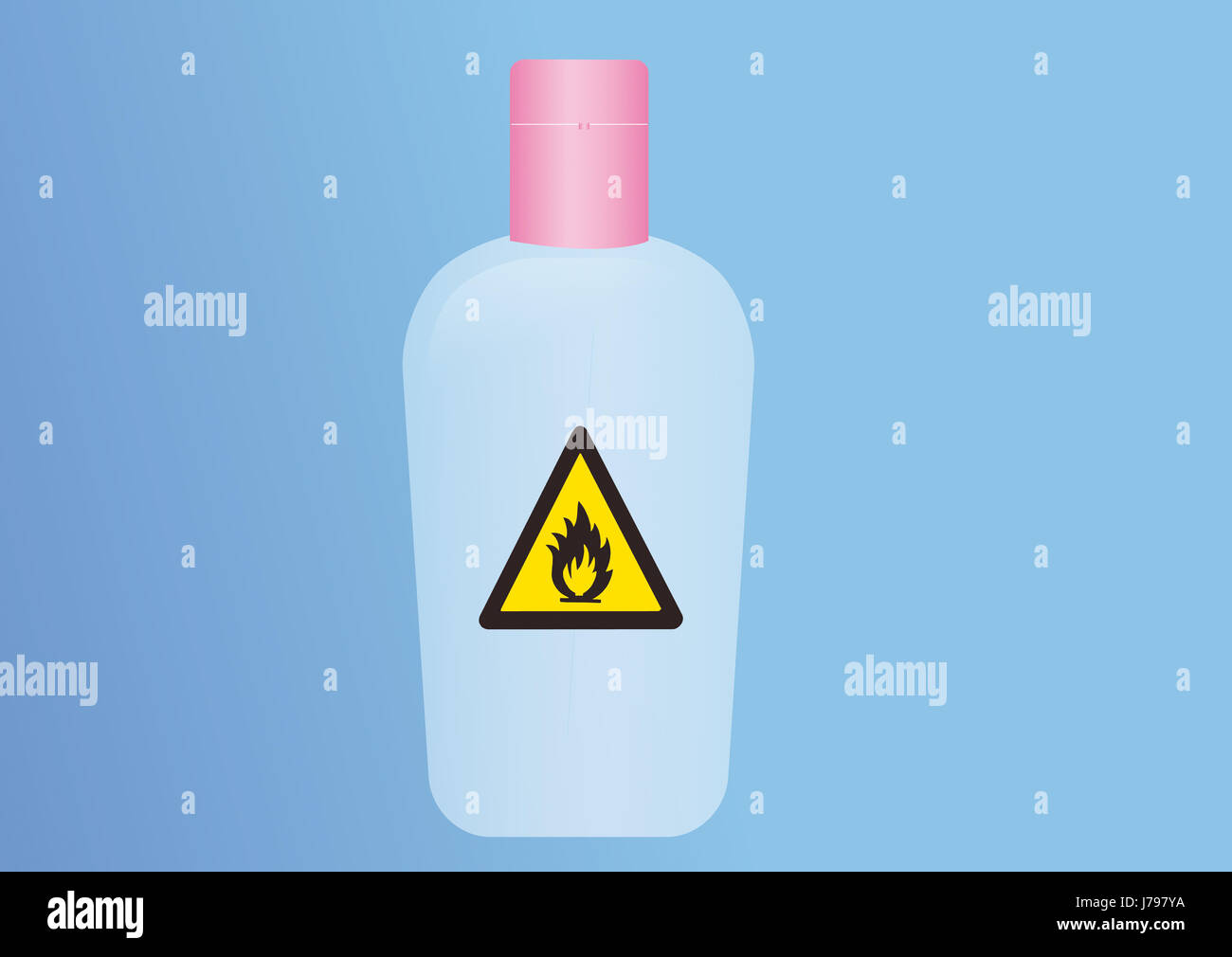 illustration bottle flame flames plastic synthetic material empty close ...