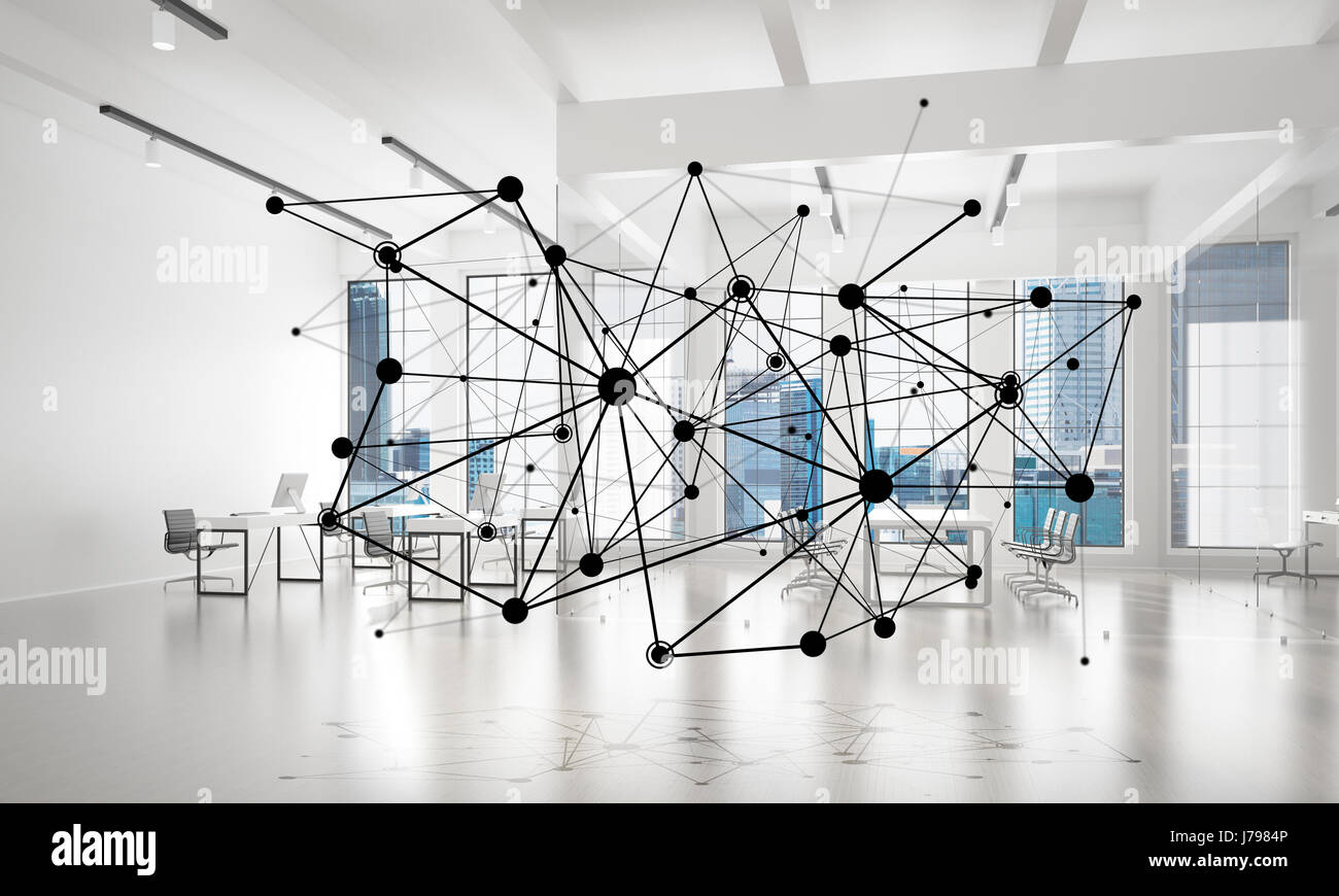 Networking and wireless connection as concept for effective modern ...