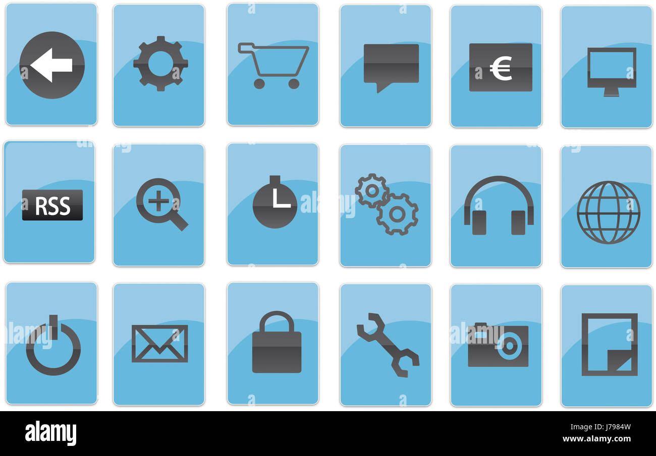 illustration website icon commerce computers computer order objects ...